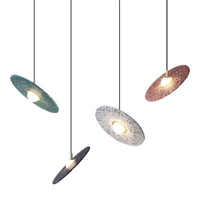 China Nordic Small Waterstone Aluminum Small Round Pendant Light For Dining Room for sale