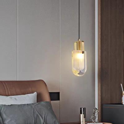 China Indoor Home Decor Hanging Light Kitchen Modern Crystal Pendant Light for sale