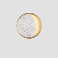 China Post-modern Simple American Personality Creative Designer Marble Moon Bedroom Wall Lamp for sale