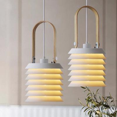 China Nordic Designer Simple Living Room Dining Room Bedroom Ancient Style Creative Multi-layer Pendant Light for sale