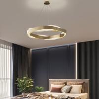 China Modern Simple Living Room Chandelier Light Luxury Atmosphere Bedroom Stainless Steel LED Pendant Light for sale