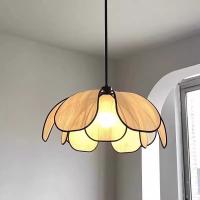 China French Style Dining Room Bedroom Chandelier Nordic Creative Petal Pendant Lamp for sale