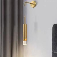 China Nordic Wall Lamp Minimalist Living Room Hotel Aisle Lamp Staircase Balcony Bedroom Wall Light for sale