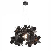 China Post-modern Simple Personality Fashion Art Lights Living Room Dining Room Black Flowers Iron Chandelier for sale