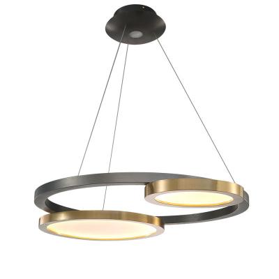 China Postmodern Creative Personality Villa Pendant Lamps With LED Light Source In Bronze Finish for sale