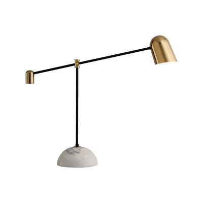 China Modern Creative Marble Living Room Lamp Art Bedside Bedroom Metal Table Lamp With E27 Light Source for sale