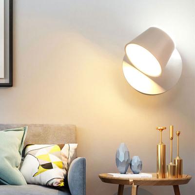 China Nordic Modern Simple Rotating Creative Interior Bedroom Bedside Wall Lamp Hotel Living Room Decoration Led Wall Lamp for sale