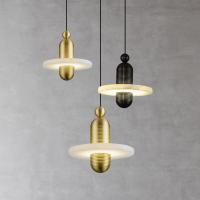 China Nordic Simple Marble Single Head Restaurant Chandelier Modern Fashion Small Bedroom Pendant Lamp for sale