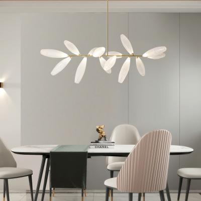 China Dining Room Chandelier Glass Lamp Nordic Creative Modern Simple Atmospheric Living Room Pendant Lighting for sale