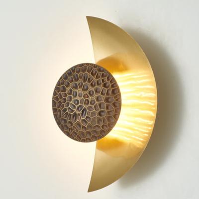 China Nordic Modern Moon Shape Bedroom Bedside Wall Lamp with Creative Design and Voltage 110-240V for sale
