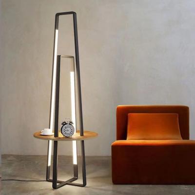 China Solid Wood Nordic Postmodern Bedroom Lamp Retro Decoration Creative Art Iron Floor Lamp for sale