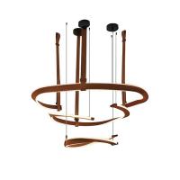 China Italian Minimalist Living Room Chandelier Post-modern Leather Dining Room Bedroom Hanging Light for sale
