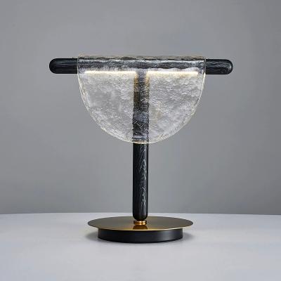 China Simple Nordic Hotel House Glass Lamp Personality Table Light Bedroom Art Table Lamp for sale