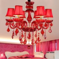 China JYLIGHTING　Modern Crystal Drop Light K9 Crystal Pendant Lights For Weddings Ceiling Light Red For Wedding Lamp for sale