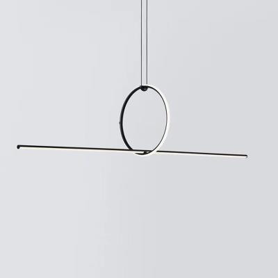 China Nordic Minimalist Restaurant Lighting Modern LED Geometric Line Pendant Light Voltage 110V-240V for sale
