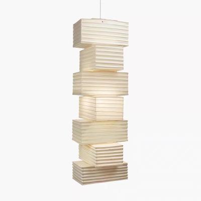 China Japanese Wabi Sabi Paper Chandelier Living Room Dining Room Bedroom Staircase Paper Pendant Lamp for sale