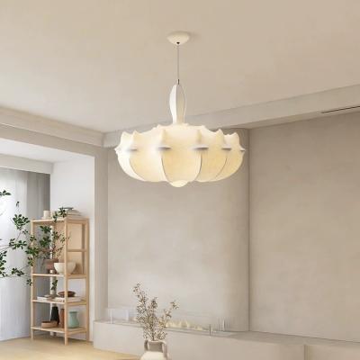 China Modern Living Room Silk Chandelier Wabi-Sabi Style Retro Bedroom Pendant Light for sale