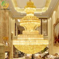 China JYLIGHTING European-style Living Room Crystal Chandelier Clear Duplex Floor Chandelier For Mezzanine Floor Project for sale