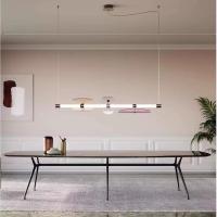 China Modern Long Bar Chandelier For Dining Rooms Postmodern Bedroom Glass Pendant Lamp for sale