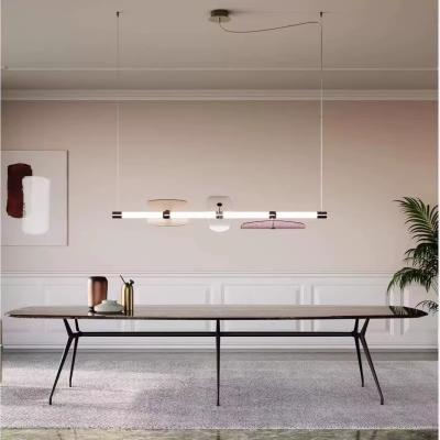 China Modern Long Bar Chandelier For Dining Rooms Postmodern Bedroom Glass Pendant Lamp for sale