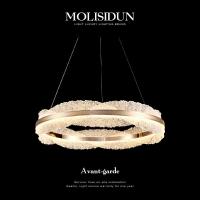 China 2025 Modern Luxury Italian Circle Design Living Room Chandelier High Class Aluminum New Lamps For Bedroom Hotel Warm White E26 Crystal Pendant Light for sale