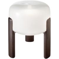 China Stylish Nordic Wooden Bedside Lamp with Glass Shade and E27 Bulb for Modern Bedroom for sale