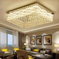 China JYLIGHTING Modern Luxury Golden LED Chandelier Custom Crystal Ceiling Light For Hotel Lobby Decorative Lighting Gold Crystal Pendant Light for sale