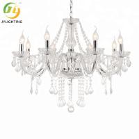China JYLIGHTING Luxury Modern Glass Crystal Chandelier Hanging Pendant Lamp for Home Hotel Ceiling Lighting for Living Room Decor for sale