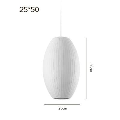 China Custom Nordic Minimalist Suspension Lighting E27 Bulb LED Hanging Light Silk Pendant Lights Modern Pendant Light for sale