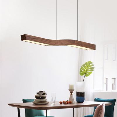 China Nordic Postmodern Creative High CRI LED Dining Room Chandelier Living Room Long Straight-line Pendant Light for sale