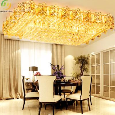 China Hotel Chandelier Ceiling Lamp Durable Crystal Pendant Light For Elegant Living Rooms for sale