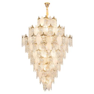 China Villa Duplex Staircase Design Modern Crystal Chandelier Creative Fashionable Living Room Large Chandelier for sale