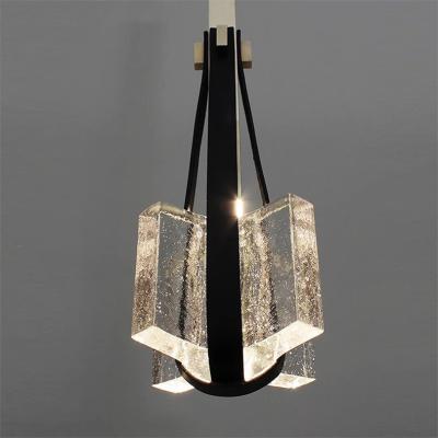 China Artistic Lamps Nordic Bedroom Pendant Lamps Modern Creative Leather Chandelier for sale