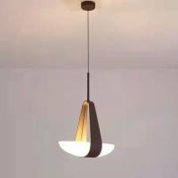China Nordic Modern Creative D40cm*H50cm Leather Glass Pendant Light Chandelier for Living Room and Dining Room for sale