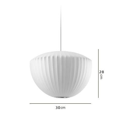 China Japanese Minimalist Style Flying Saucer Design Silk Material Lantern White Chandeliers Modern Pendant Light for sale