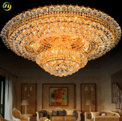 China JYLIGHTLING Crystal chandelier, living room lamp, modern and simple, elegant European style, golden round ceiling lamp, LED bedroom lamp, lighting fixtures LED Ceiling Light for sale