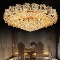 China JYLIGHTLING Luxurious Golden Living Room And Dining Room Round Crystal Lamp LED Ceiling Light for sale