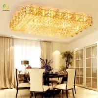 China JYLIGHTLING High-End Elegant Rectangular Living Room Dining Room Crystal  LED Ceiling Light for sale