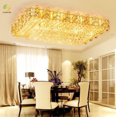 China JYLIGHTLING High-End Elegant Rectangular Living Room Dining Room Crystal  LED Ceiling Light for sale