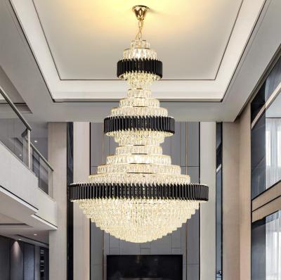 China JYLIGHTING Post-Modern Light Luxury Villa Banquet Hall Hotel Lobby Crystal Chandelier Crystal Pendant Light for sale