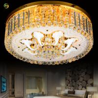 China JYLIGHTING Round European Style Light Luxury Modern Living Room Restaurant Ceiling Crystal Lamp for sale