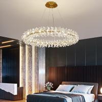 China JYLIGHTING Glamorous Garland Luxury Crystal Chandelier With Single And Double Layer Rings For Hotel Halls And Villas Modern Pendant Light for sale