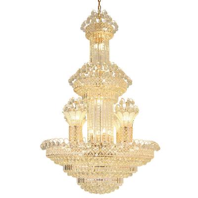 China JYLIGHTING Crystal Chandelier Ceiling Hanging Lamps Luxury Chandelier For Staircase Living Room Hotel Villa Mosque Light Crystal Pendant Light for sale
