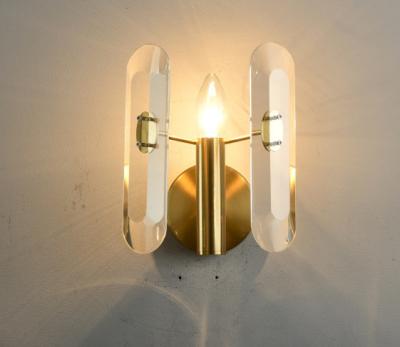 China Luxury Modern And Simple Decorative Lamps Dining Room Living Room Postmodern Bedroom Popular Crystal Wall Lamp for sale