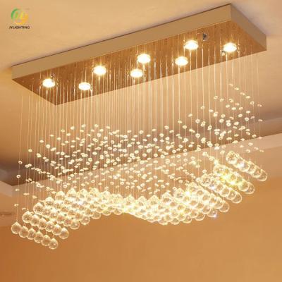 China JYLIGHTING Rectangular Creative Modern Simple Restaurant Dining Room Living Room Entrance Bar Crystal Modern Pendant Light for sale