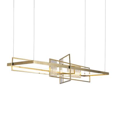 China Nordic Modern Simple Glass Metal Art Living Room Dining Room Chandelier Creative Pendant Light for sale