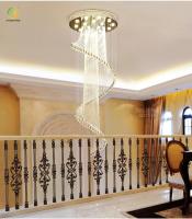 China Transparent Light Luxury Duplex Staircase Living Room Hotel Lobby Project Villa Building Hanging Line Modern Pendant Light for sale