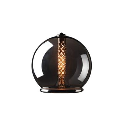 China Modern Simple Nordic Villa Living Room Bedroom Bedside Light Mushroom Glass Desk Table Lamp for sale