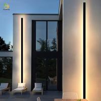 China Outdoor LED Wall Light Minimalist Long Strip Background Decoration Villa Gate Modern Wall Light for sale