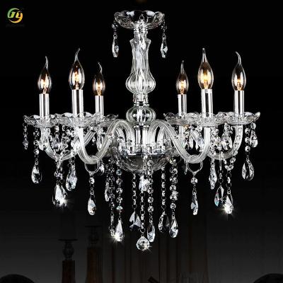China JYLIGHTING European Style Living Room Bedroom Dining Room Home Candle Glass Modern Pendant Light for sale